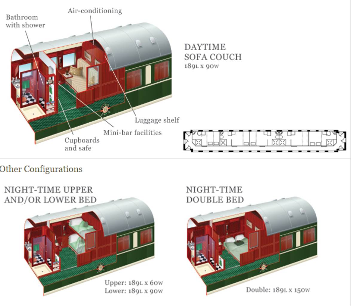 Pride Of Africa - Rovos Suite Plans - Luxury Train Club